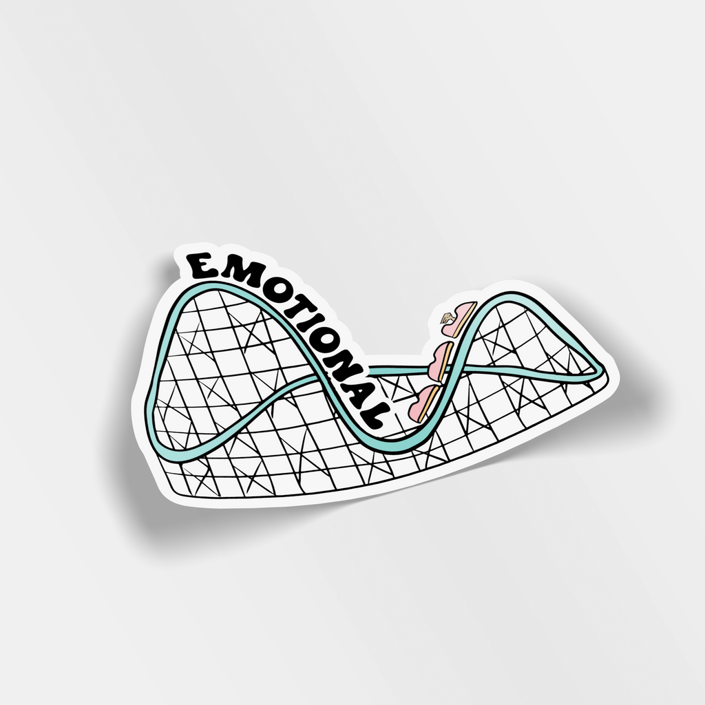 emotional rollercoaster vinyl sticker – Tortie & Co