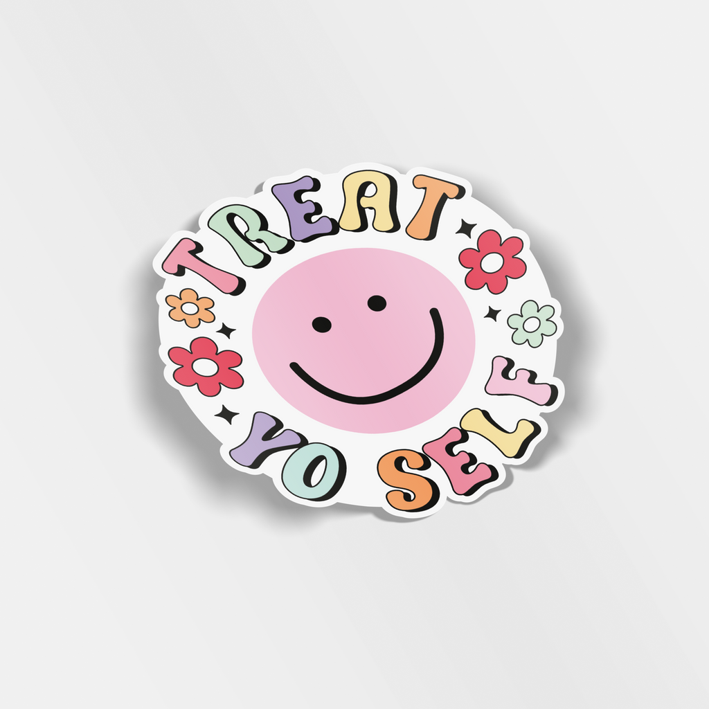 treat you self vinyl sticker – Tortie & Co