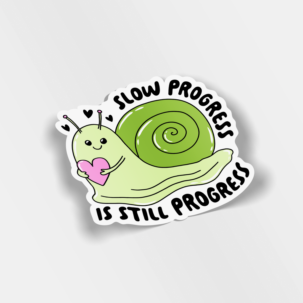 slow progress is still progress vinyl sticker – Tortie & Co