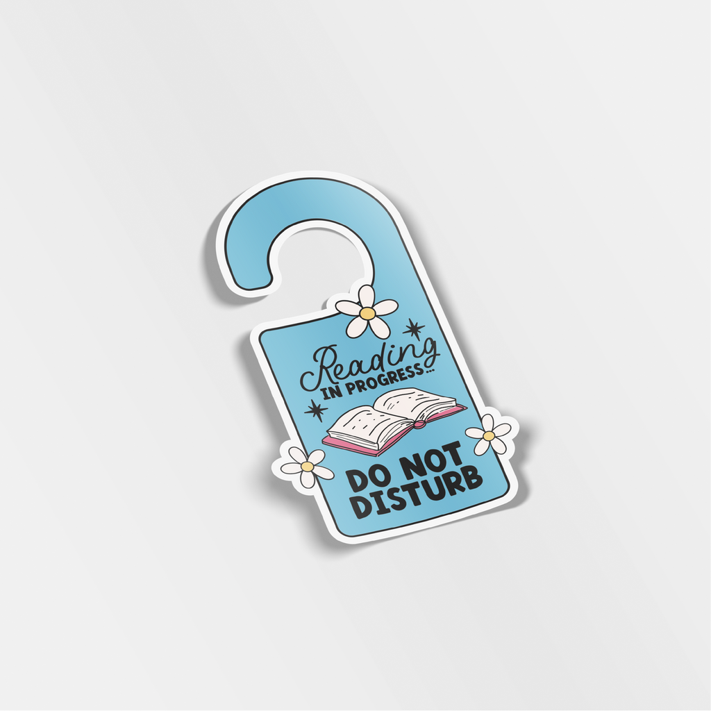 reading in progress vinyl sticker – Tortie & Co